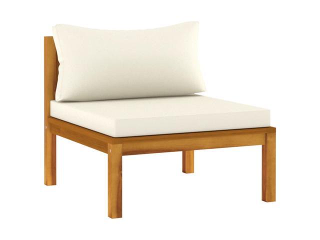 Click here for vidaXL Sectional Middle Sofa with Cream White Cush... prices