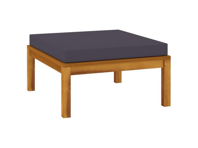 Click here for vidaXL Footrest with Dark Gray Cushion Solid Acaci... prices