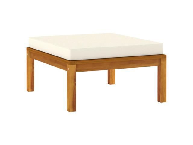 Click here for vidaXL Footrest with Cream White Cushion Solid Aca... prices