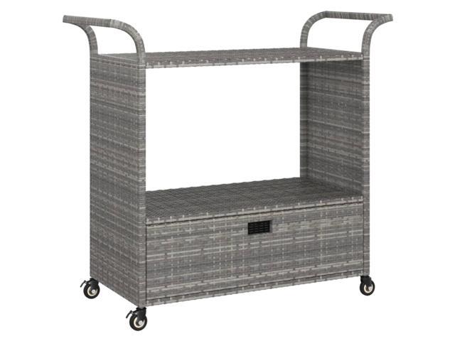 Click here for vidaXL Bar Cart with Drawer Gray 39.4x17.7x38.2 Po... prices