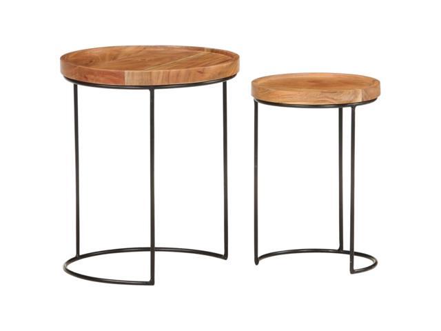 Click here for vidaXL 2 Piece Coffee Table Set Solid Acacia Wood... prices