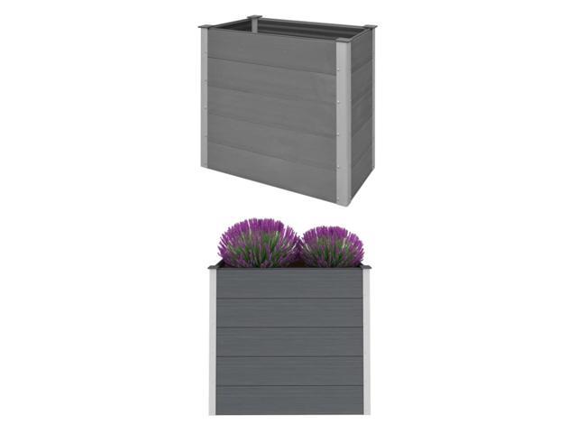 Click here for vidaXL Garden Raised Bed WPC 39.4x19.7x35.8 Gray prices