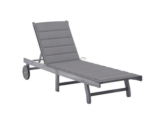 Click here for vidaXL Patio Sun Lounger with Cushion Gray Solid A... prices