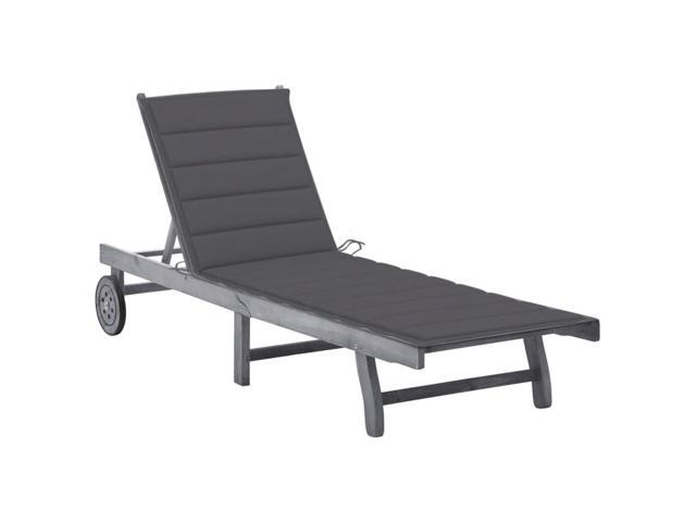 Click here for vidaXL Patio Sun Lounger with Cushion Gray Solid A... prices