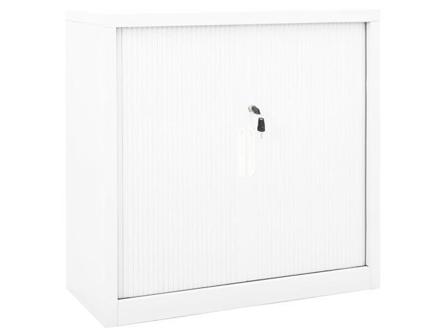 Click here for vidaXL Sliding Door Cabinet White 35.4x15.7x35.4 S... prices