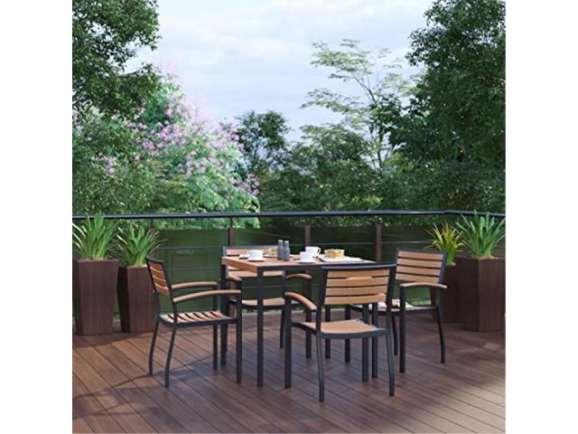 Click here for 5 Piece Outdoor Dining Table Set - Synthetic Teak... prices