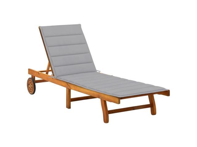 Click here for vidaXL Patio Sun Lounger with Cushion Solid Acacia... prices