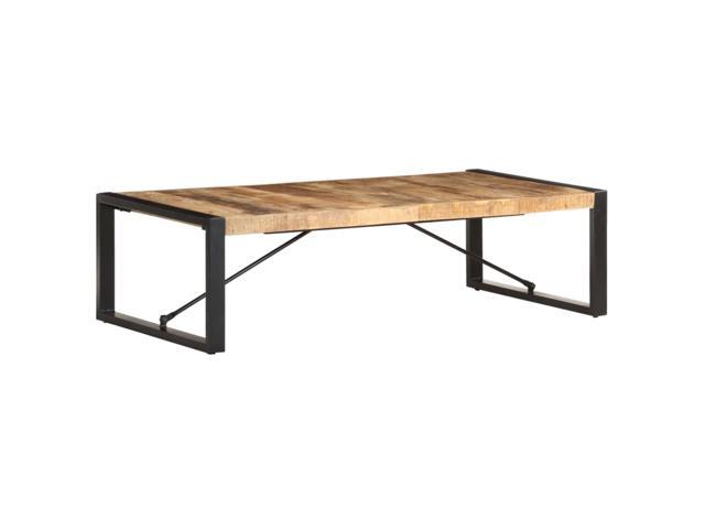 Click here for vidaXL Coffee Table 55.1x27.6x15.7 Rough Mango Woo... prices