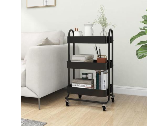 Click here for vidaXL 3-Tier Trolley Black 16.9x13.4x31.1 Steel prices