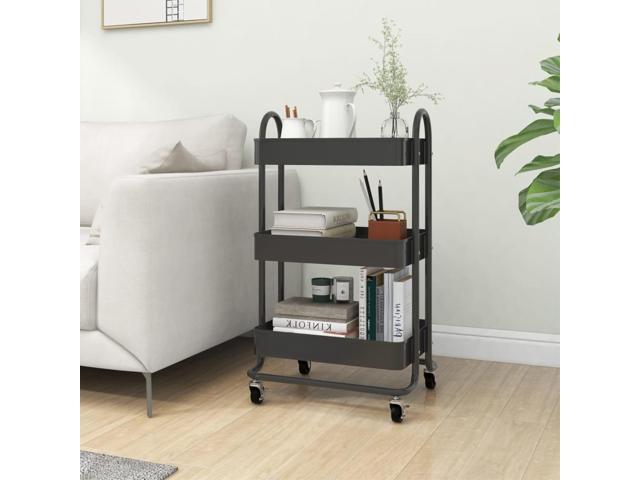 Click here for vidaXL 3-Tier Trolley Anthracite 16.9x13.4x31.1 St... prices