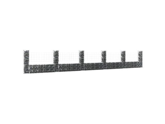 Click here for vidaXL U-shape Gabion Basket with 6 Posts Iron 244... prices