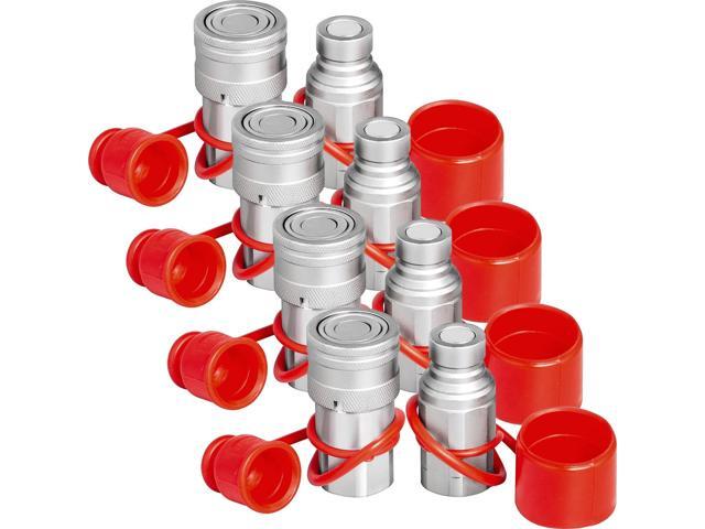 Click here for 4 Sets 1/2 Npt Hydraulic Couplers Flat Face Quick... prices
