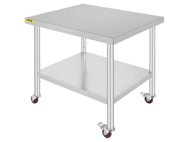 Click here for 30x36restaurant Work Prep Table W/wheels Rolling A... prices
