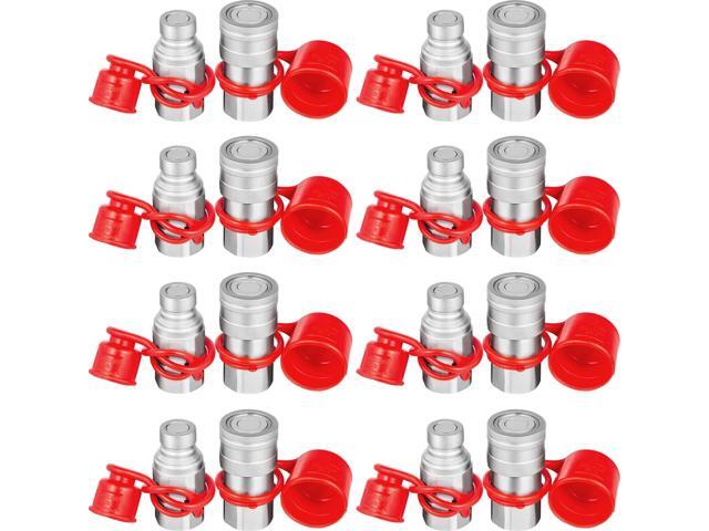 Click here for VEVOR 8 Sets 1/2 Npt Skid Steer Flat Face Hydrauli... prices