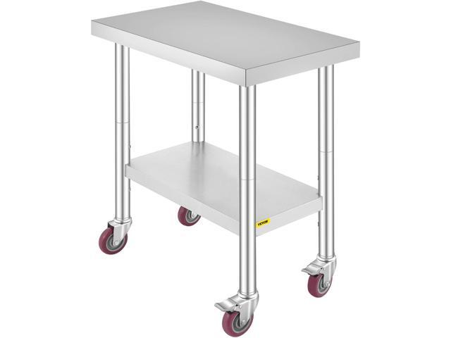 Click here for VEVOR 30x18 Kitchen Work Table With Wheels Shelvin... prices