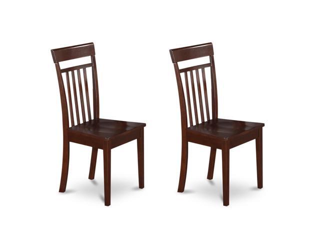 Click here for Set of 2 Chairs CAC-MAH-W Capri slat back Chair fo... prices