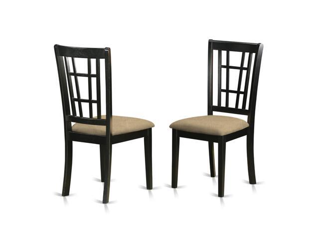 Click here for Set of 2 Chairs NIC-BLK-C Nicoli Kitchen Chair wit... prices