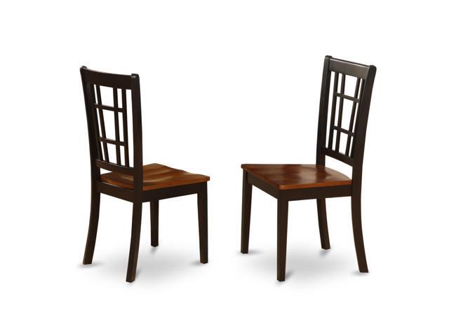 Click here for Set of 2 Chairs NIC-BLK-W Nicoli Dining Chair with... prices