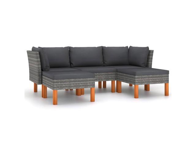 Click here for vidaXL 5 Piece Garden Lounge Set with Cushions Pol... prices