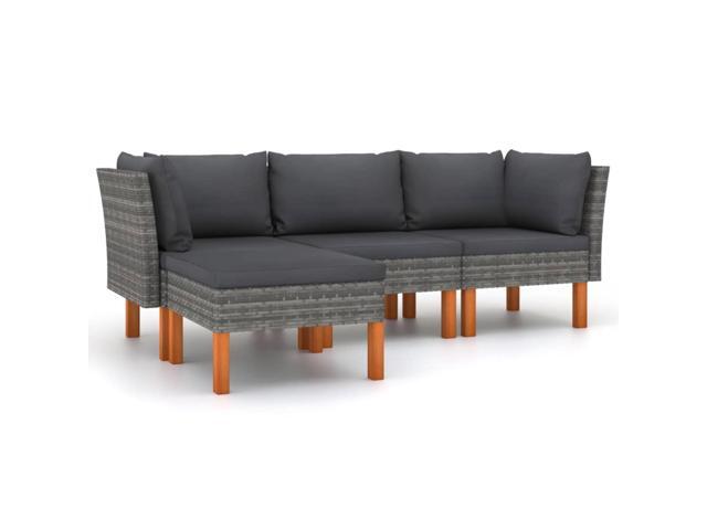 Click here for vidaXL 4 Piece Garden Lounge Set with Cushions Pol... prices