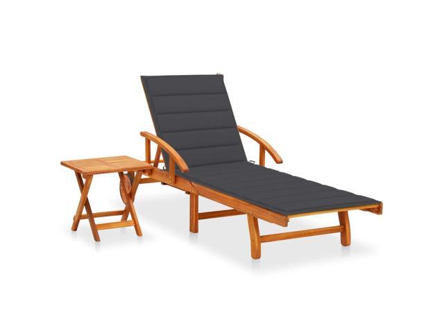 Click here for vidaXL Garden Sun Lounger with Table and Cushion S... prices