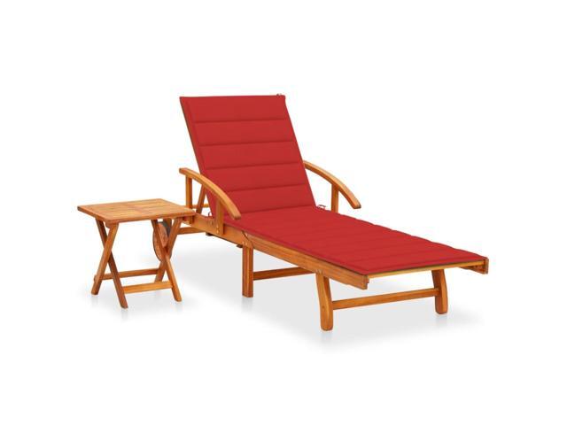 Click here for vidaXL Garden Sun Lounger with Table and Cushion S... prices