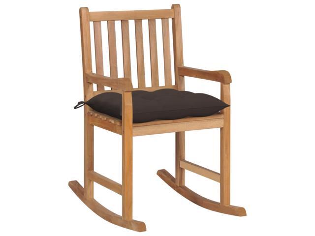 Click here for vidaXL Rocking Chair with Taupe Cushion Solid Teak... prices