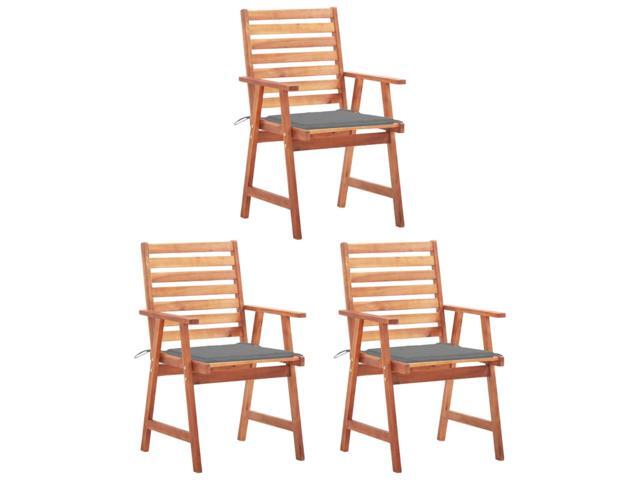 Click here for vidaXL Outdoor Dining Chairs 3 pcs with Cushions S... prices