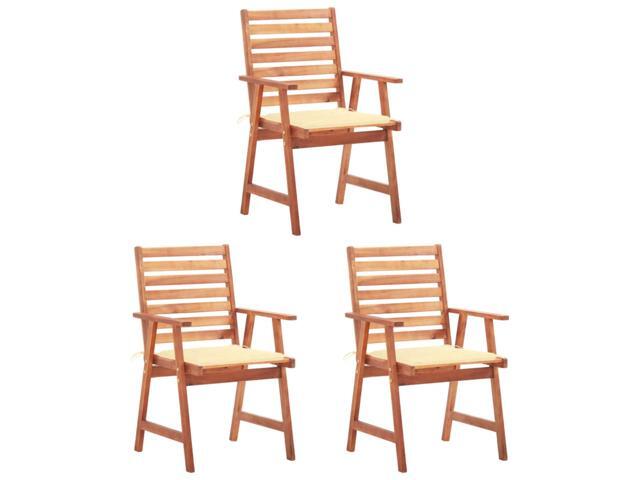 Click here for vidaXL Outdoor Dining Chairs 3 pcs with Cushions S... prices