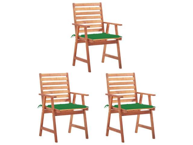 Click here for vidaXL Outdoor Dining Chairs 3 pcs with Cushions S... prices