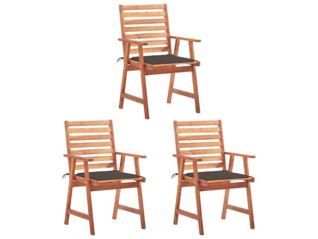 Click here for vidaXL Outdoor Dining Chairs 3 pcs with Cushions S... prices