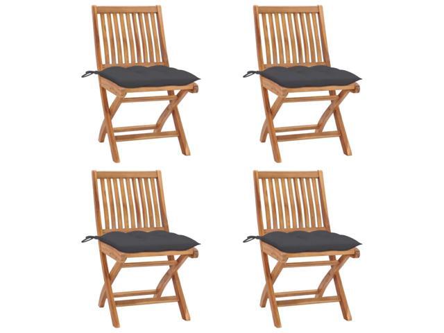 Click here for vidaXL Folding Garden Chairs with Cushions 4 pcs S... prices