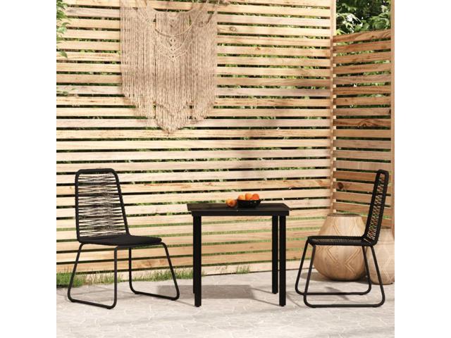 Click here for vidaXL 3 Piece Patio Dining Set Black prices
