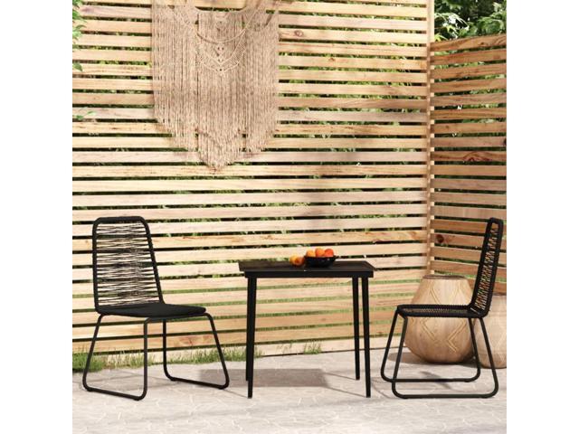 Click here for vidaXL 3 Piece Patio Dining Set Black prices