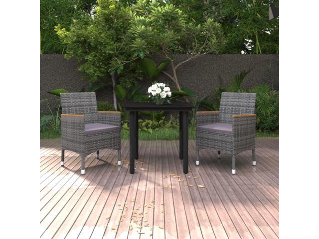 Click here for vidaXL 3 Piece Patio Dining Set with Cushions Poly... prices