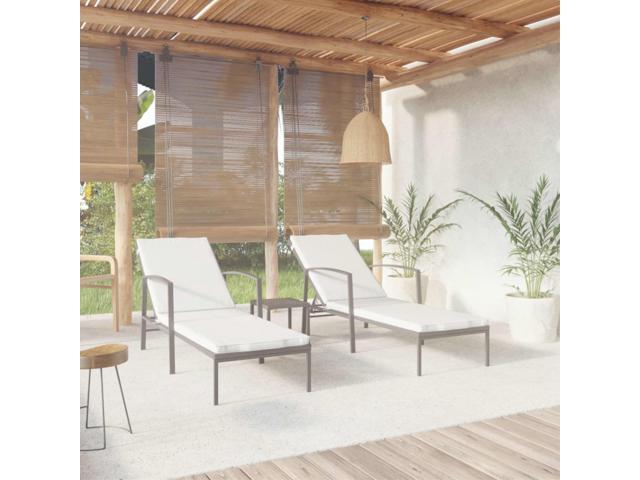Click here for vidaXL Sun Loungers 2 pcs with Table Poly Rattan B... prices