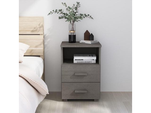 Click here for vidaXL Bedside Cabinet Light Gray 15.7x13.8x24.4 S... prices