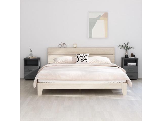 Click here for vidaXL Bedside Cabinets 2 pcs Dark Gray 15.7x13.8x... prices