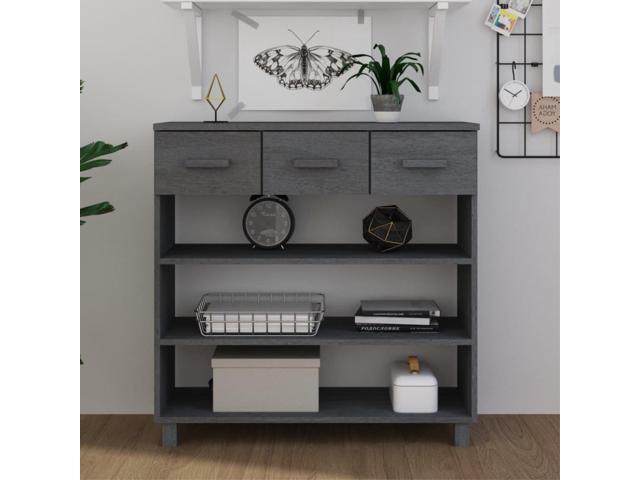 Click here for vidaXL Console Table Dark Gray 35.4x13.8x35.4 Soli... prices