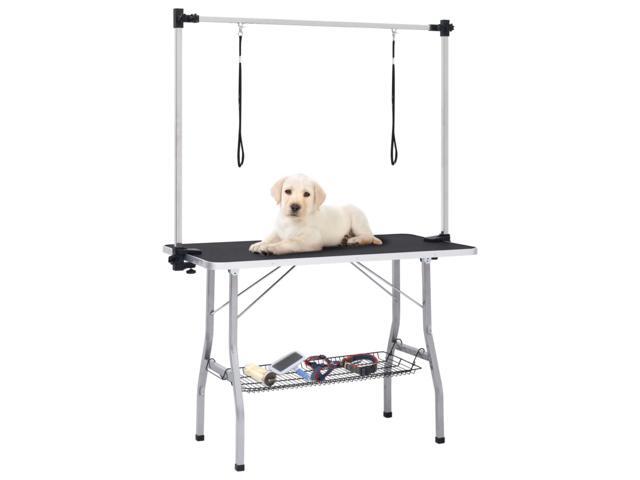 Click here for vidaXL Adjustable Dog Grooming Table with 2 Loops... prices