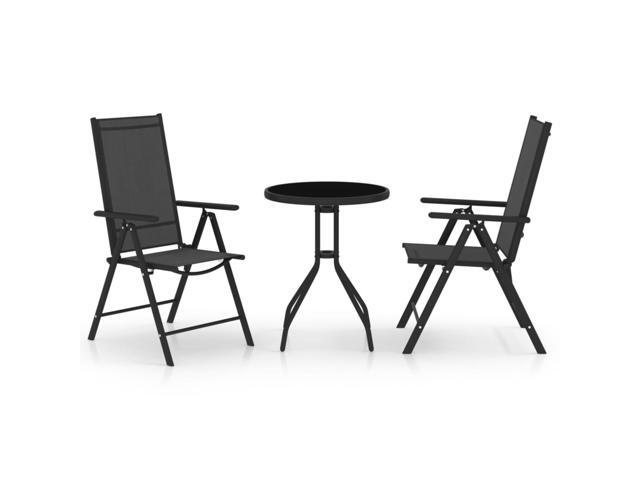 Click here for vidaXL 3 Piece Bistro Set Aluminum and Textilene B... prices