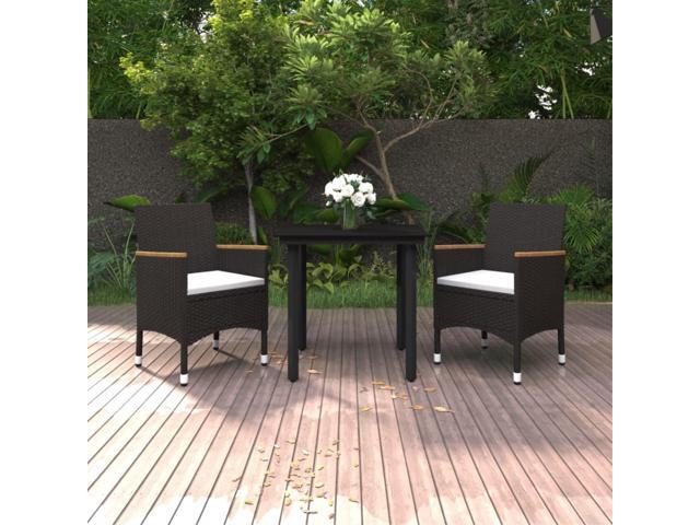 Click here for vidaXL 3 Piece Patio Dining Set with Cushions Poly... prices