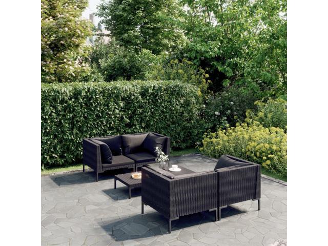 Click here for vidaXL 5 Piece Patio Lounge Set with Cushions Poly... prices