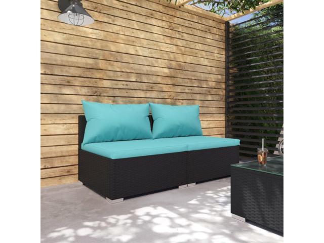 Click here for vidaXL 2 Piece Patio Lounge Set with Cushions Poly... prices