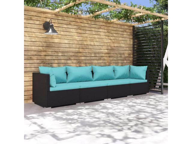 Click here for vidaXL 4 Piece Patio Lounge Set with Cushions Poly... prices