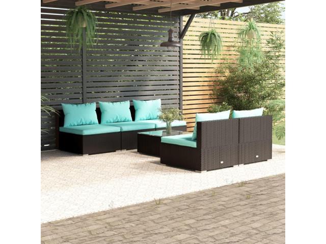 Click here for vidaXL 6 Piece Patio Lounge Set with Cushions Poly... prices