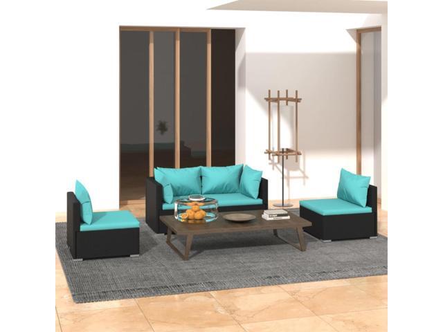 Click here for vidaXL 4 Piece Patio Lounge Set with Cushions Poly... prices