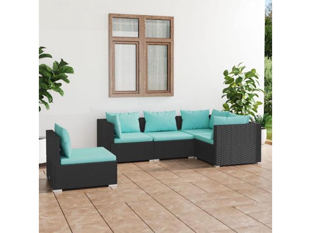 Click here for vidaXL 5 Piece Patio Lounge Set with Cushions Poly... prices