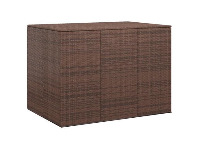 Click here for vidaXL Patio Cushion Box PE Rattan Brown prices
