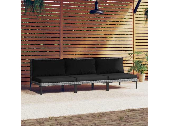 Click here for vidaXL Patio Sofas 3pcs with Cushions Half Round P... prices